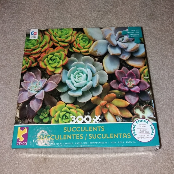 ceaco | Games | Ceaco Puzzles 30 Succulent 248 Used All Pieces | Poshmark